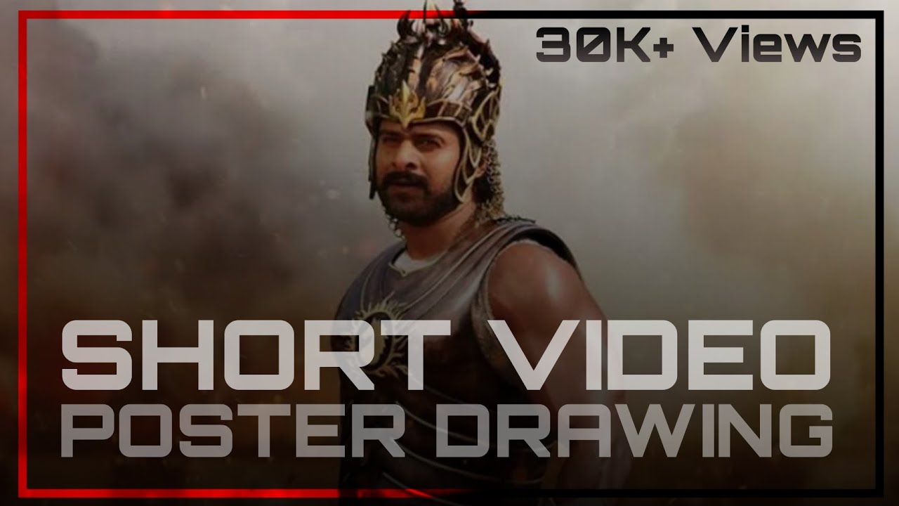 Bahubali 2 Poster Drawing Making Short Video | Bahubali 2 | Prabhas ...