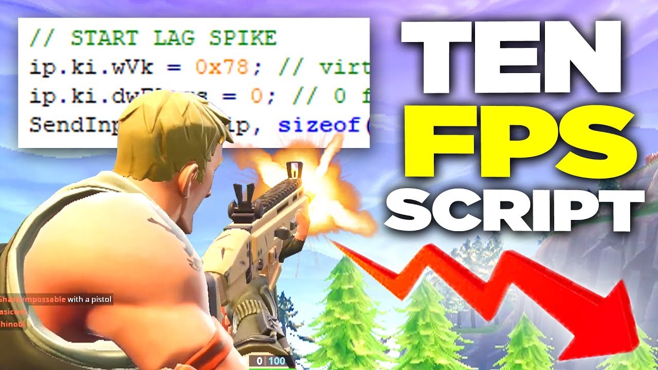 Can YOU WIN with a 10 FPS LAG Script in Fortnite? - YouTube