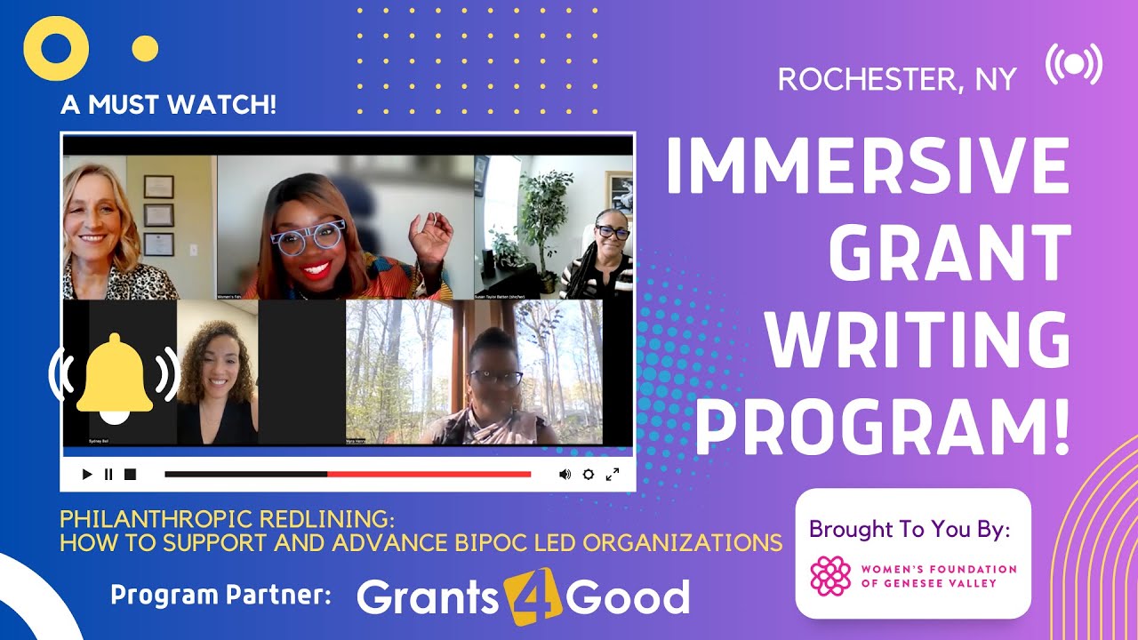 Philanthropic Redlining & the New Immersive Grant Writing Program for Women of Color, 2023 - YouTube