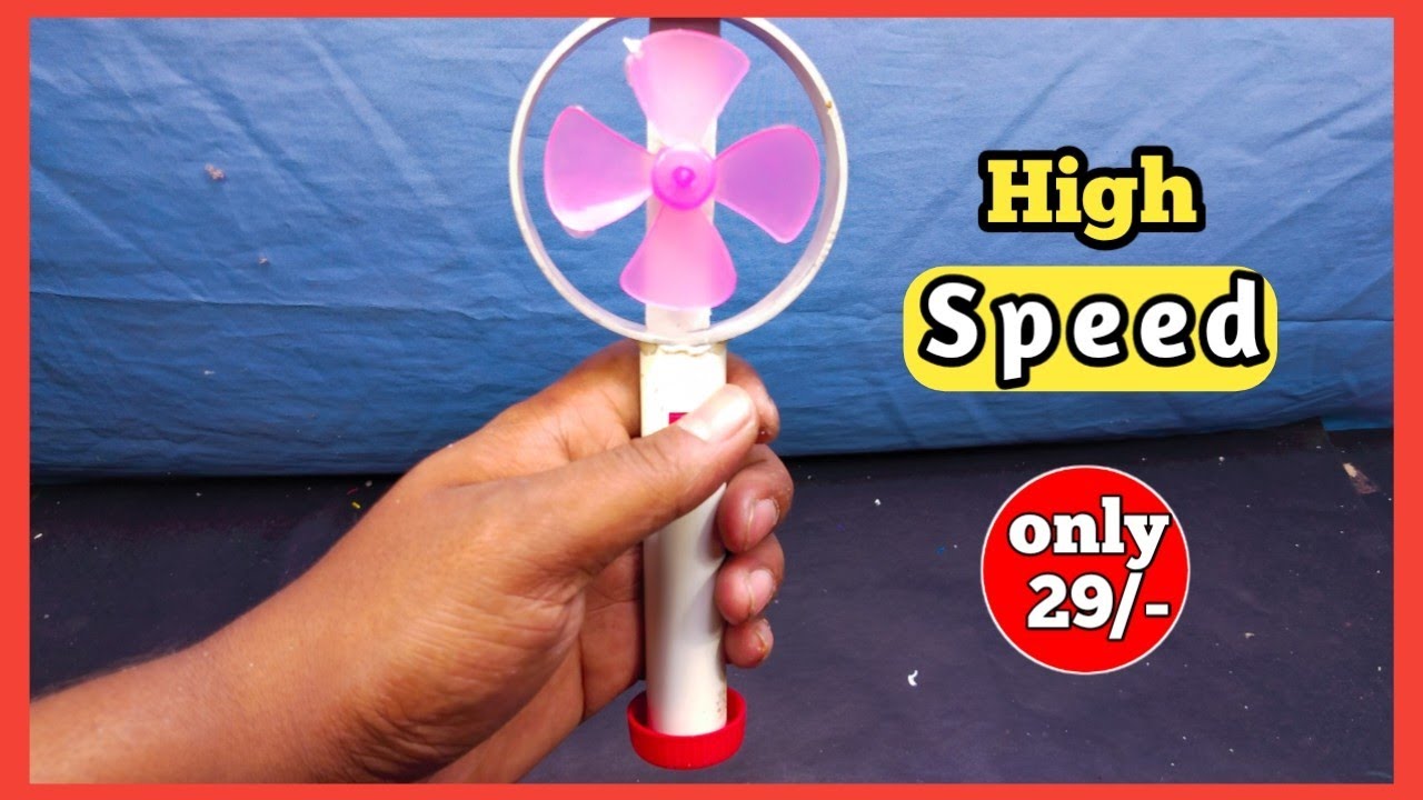 high speed mini fan making with PVC || hand fan making - YouTube