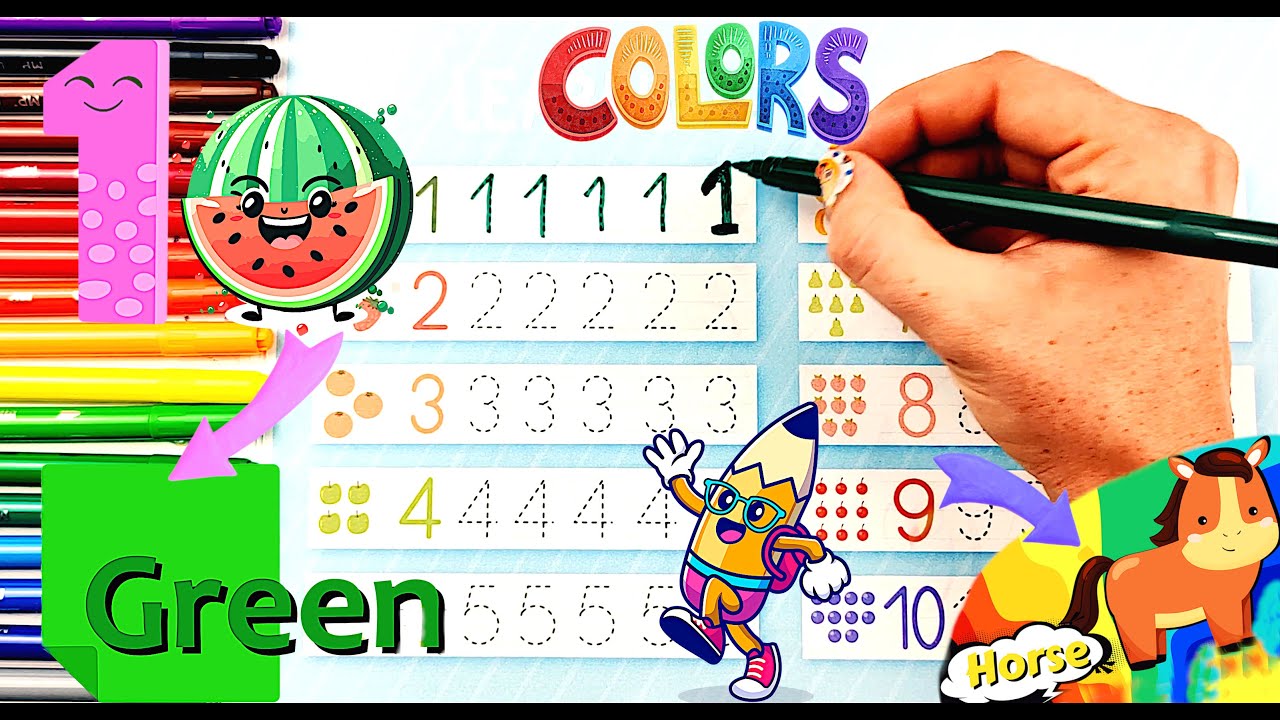 😻Cat & Horse for Kids🐴Learning to Counting 1-10 Numbers🧮Learning Colors ...