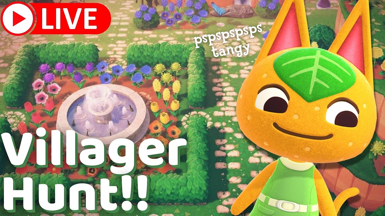 🔴Come with me on a villager hunt! pspspspspsps Tangy // Animal Crossing ...