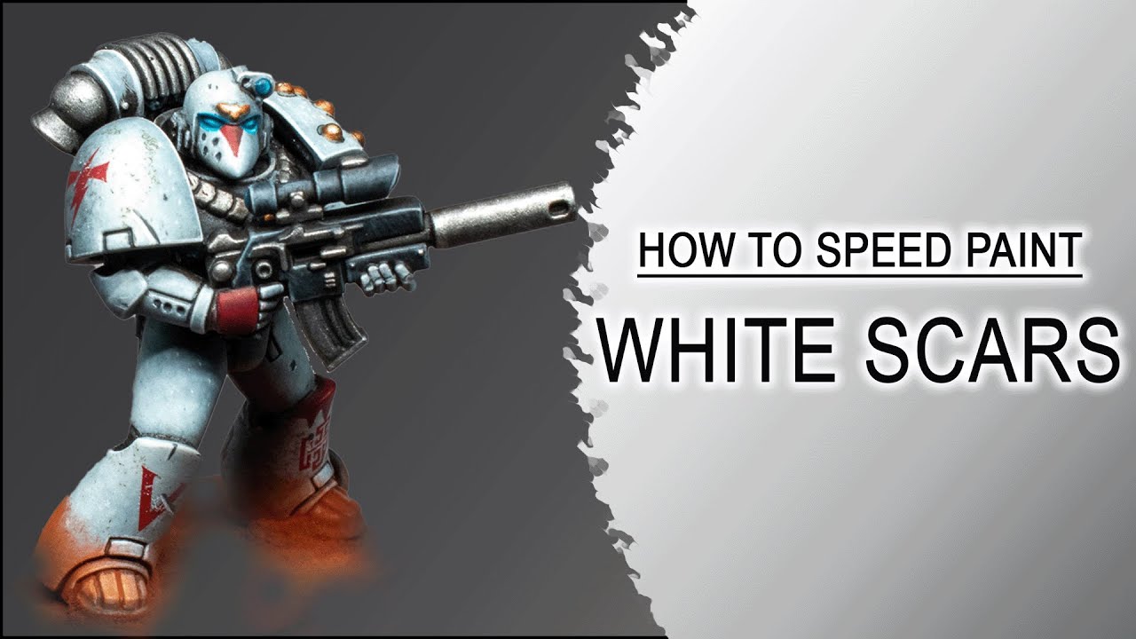 Speed Painting White Scars – Easy White Armor + Blue Glowing Eyes - YouTube