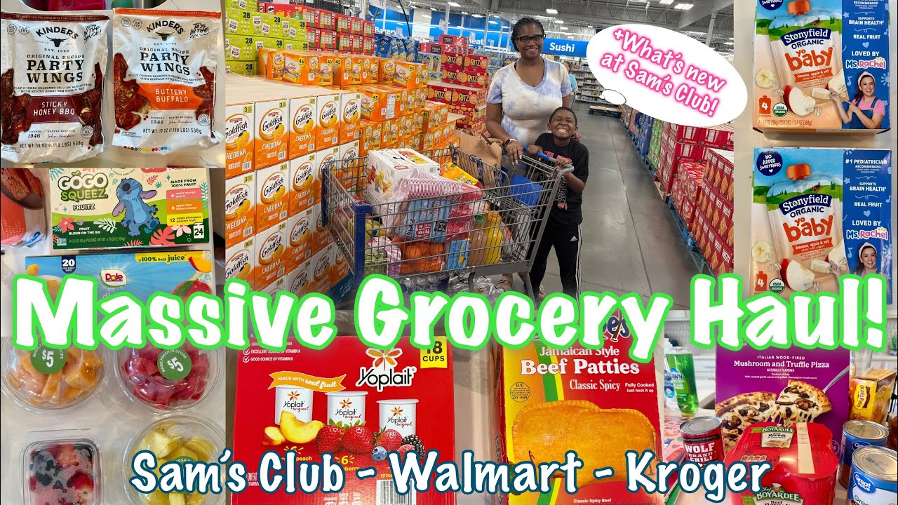 *New* Massive Two Week Grocery Haul🛒/Sams Club, Walmart, and Kroger ...