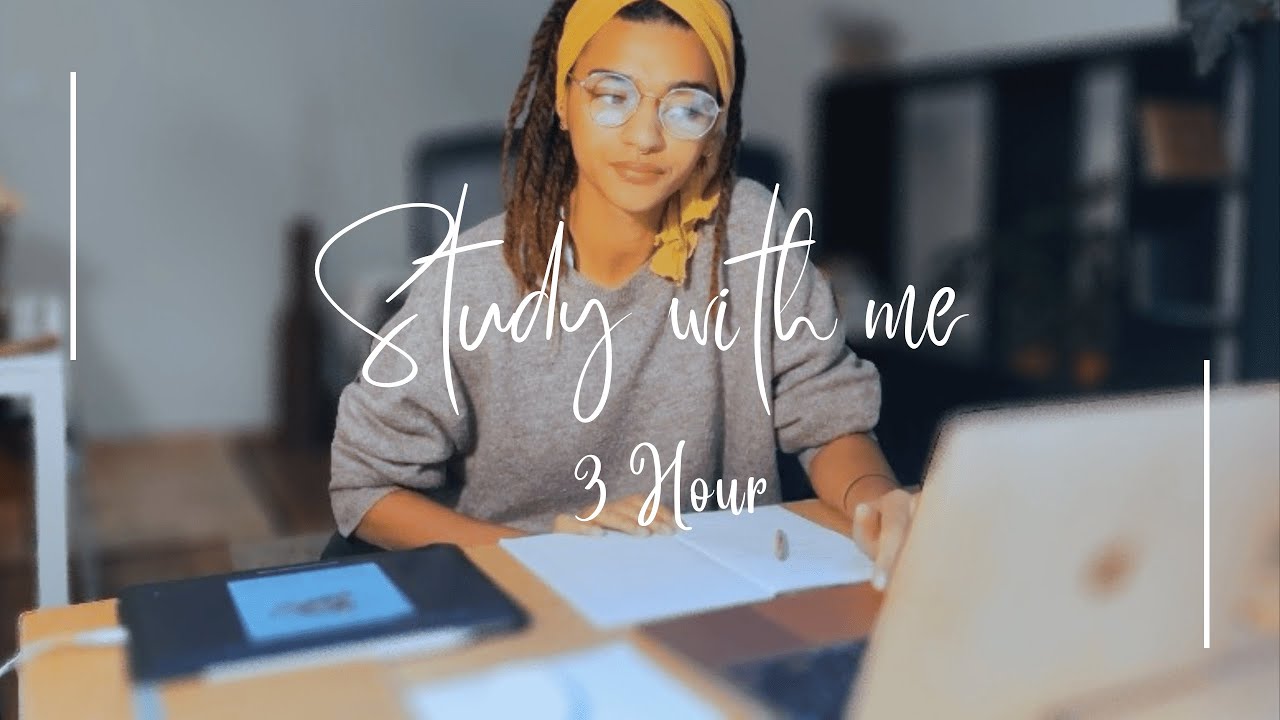 Study with me live!| 3 hour| Promodoro method| Background noises- no ...