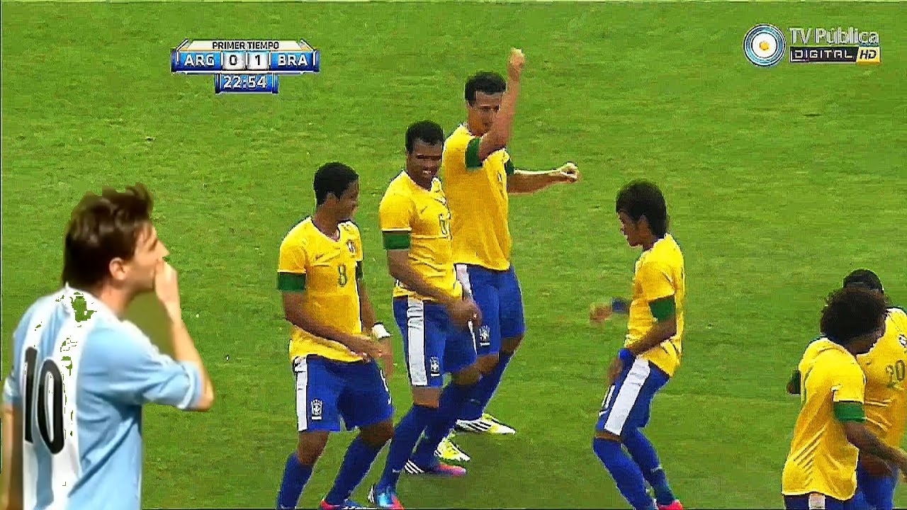 Messi Hat trick vs Brazil Brazil 3-4 Argentina HD 1080p English ...