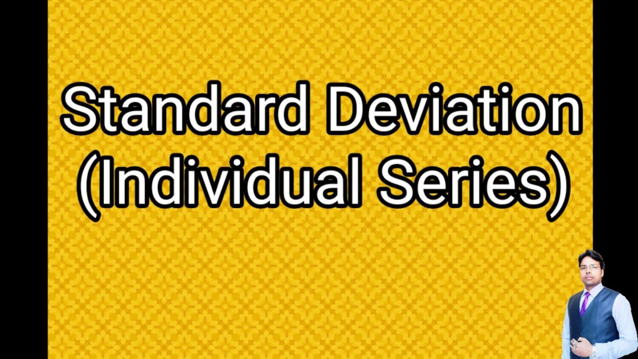 Standard Deviation| Individual Series| Statistics - YouTube