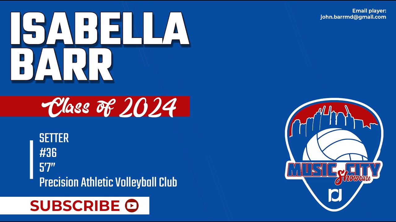 Isabella Barr, 2024 5'7" Setter — Precision Athletic Volleyball Club ...