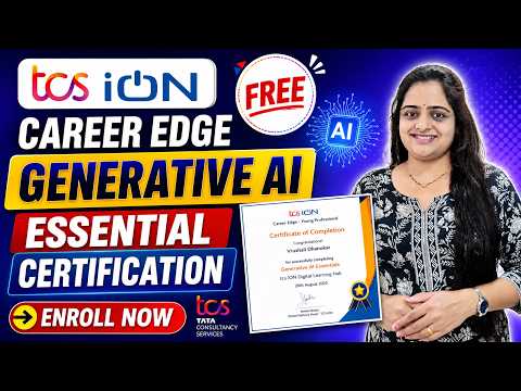 TCS iON Career Edge Generative AI Essentials FREE Certification | Enroll Now 🔥