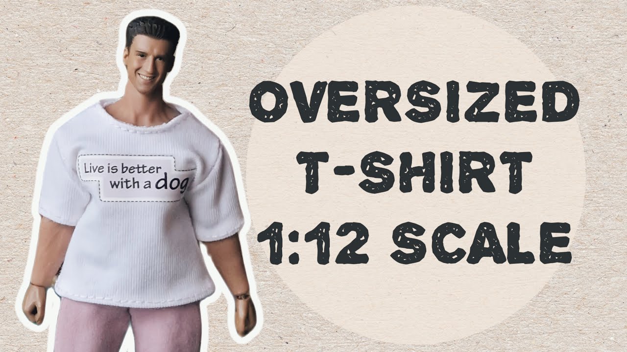 How to Sew an Oversized T-Shirt 1/12 Scale - YouTube
