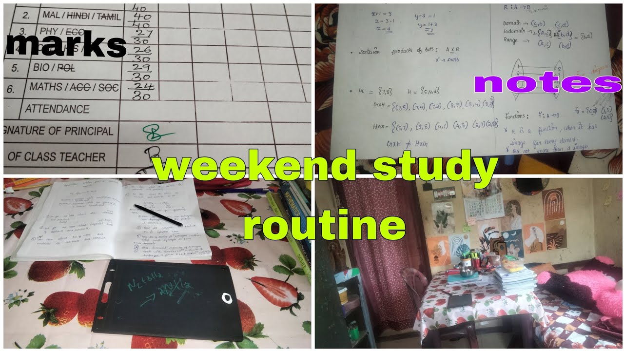 saturday study routine /Revealing my marks /+1science student / NN ...