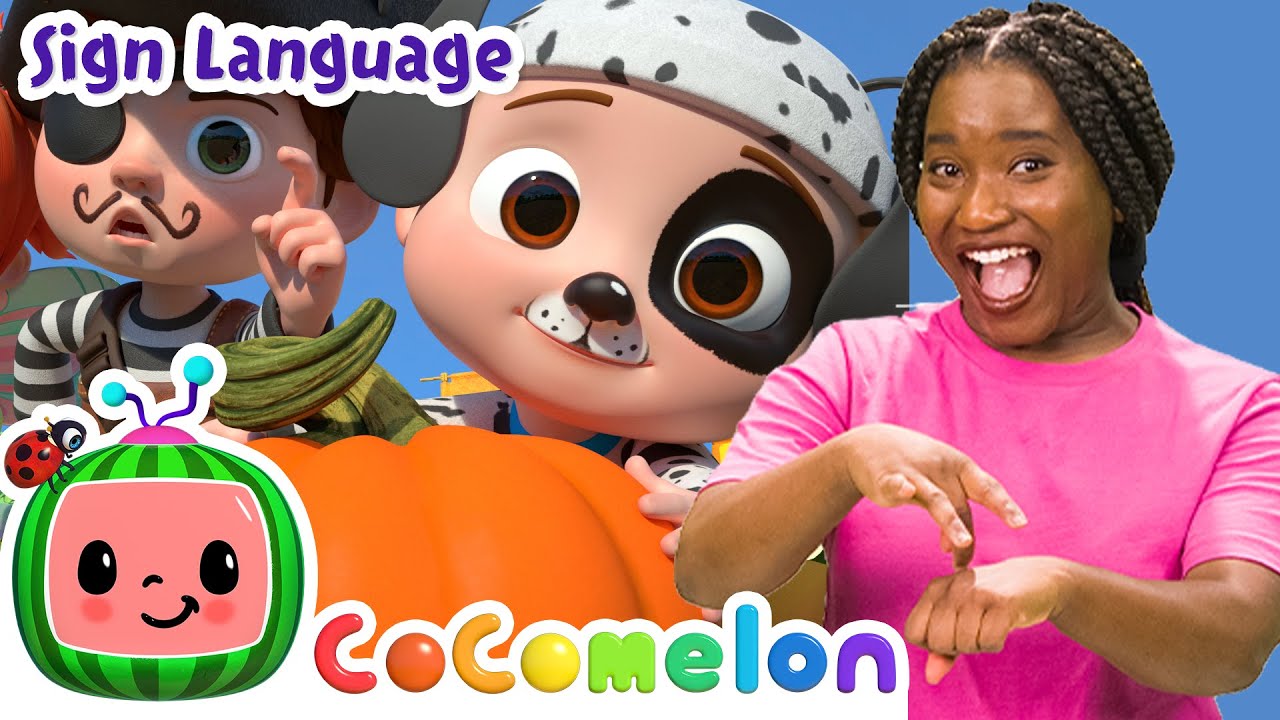 Pumpkin Patch! 🍂 | CoComelon with ASL | 🖐️ Sign Language for Babies 🖐️ ...