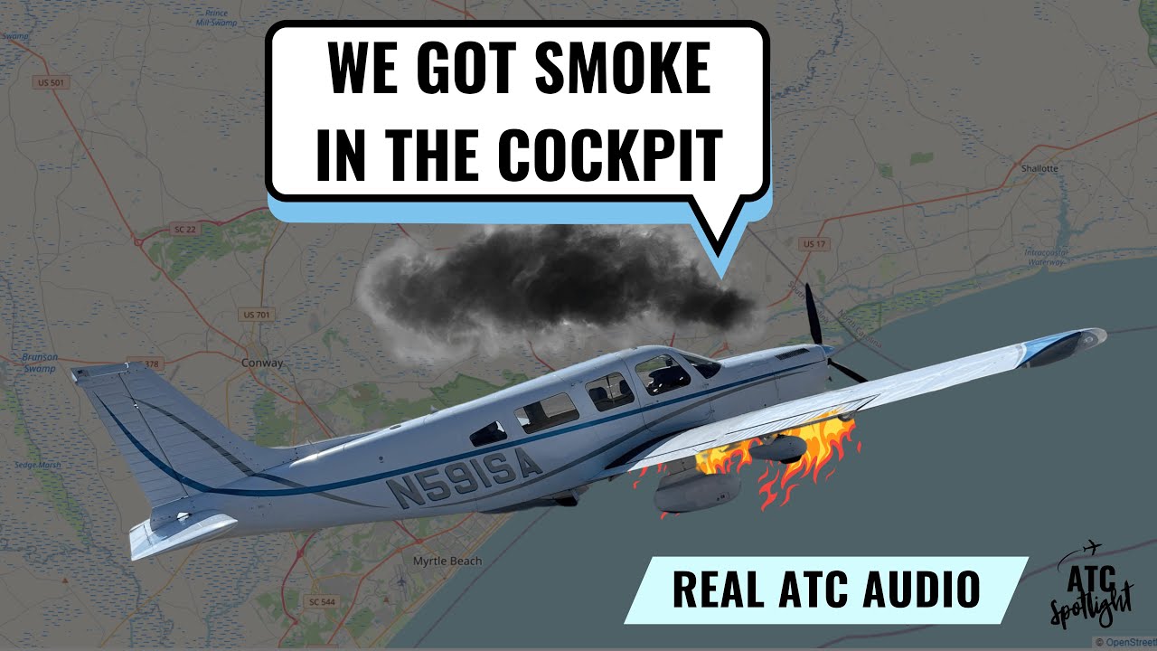 Calm Pilot in Burning Plane: ATC Audio Captures Piper Aircraft Landing ...
