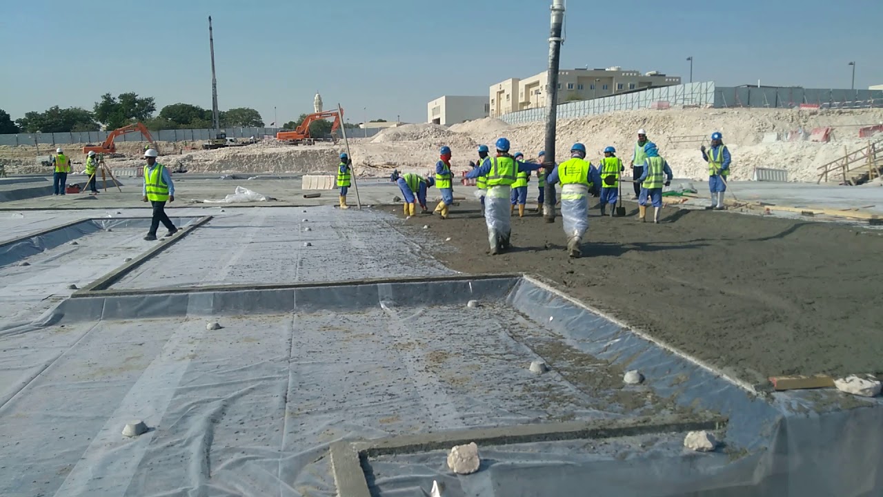 Casting screed of raft - YouTube