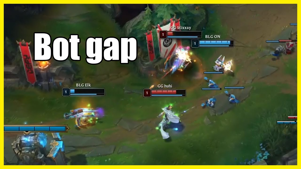 Golden Guardians bot lane gets gapped level 1 by LPL - YouTube