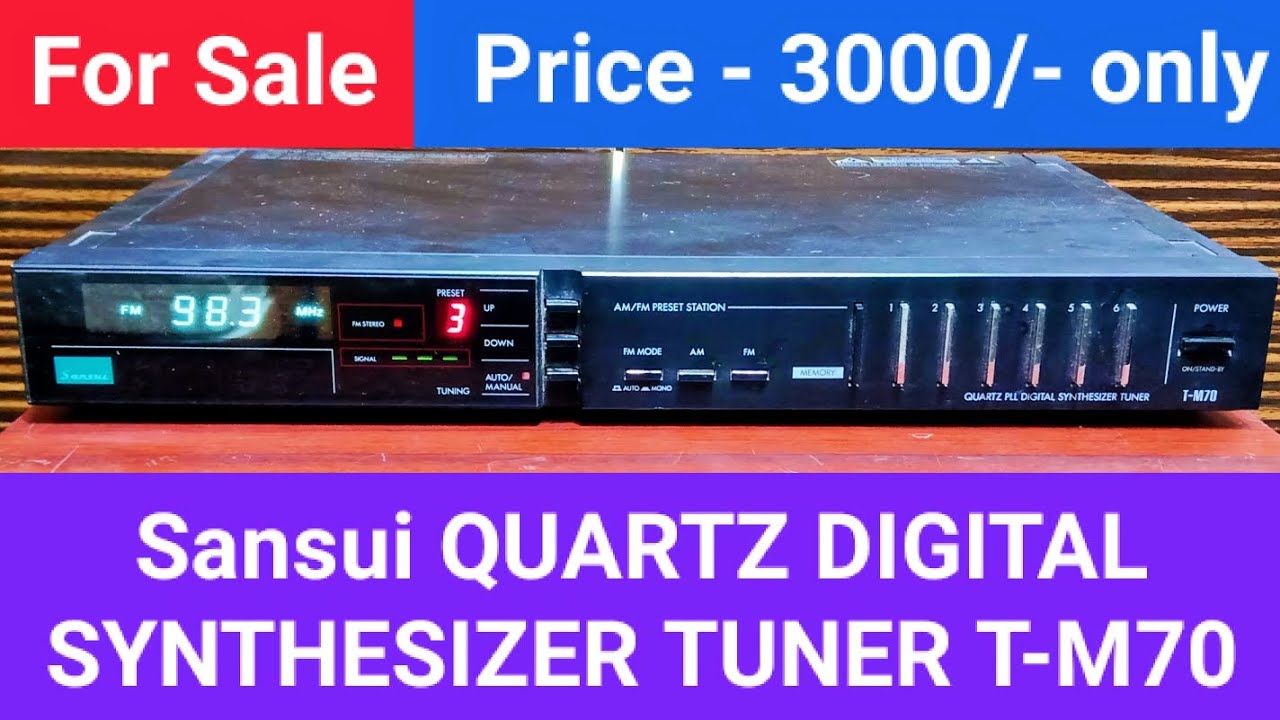 Sansui QUARTZ DIGITAL SYNTHESIZER TUNER T-M70 Contact No - 8750424840 ...