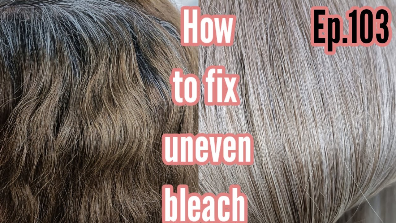 how to fix uneven bleach hair at home ep.103 - YouTube