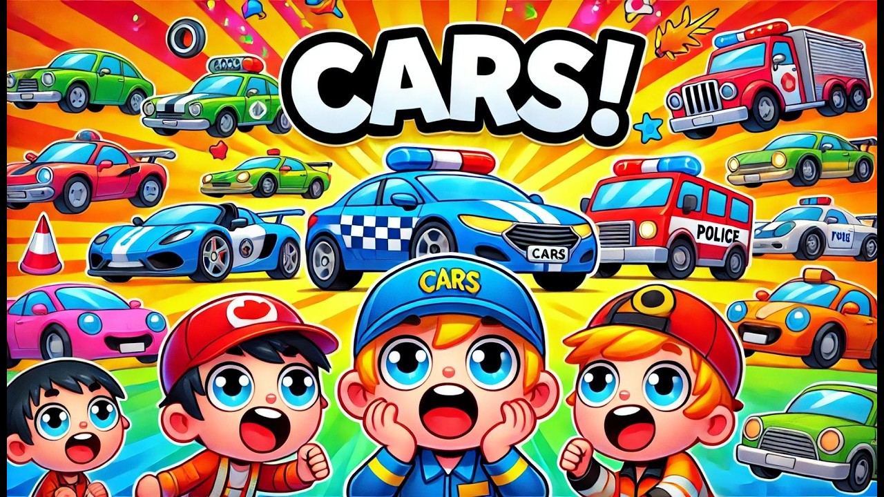 Kids Cars Video - Preschool Kids Educational Video - Learn Vehicle ...