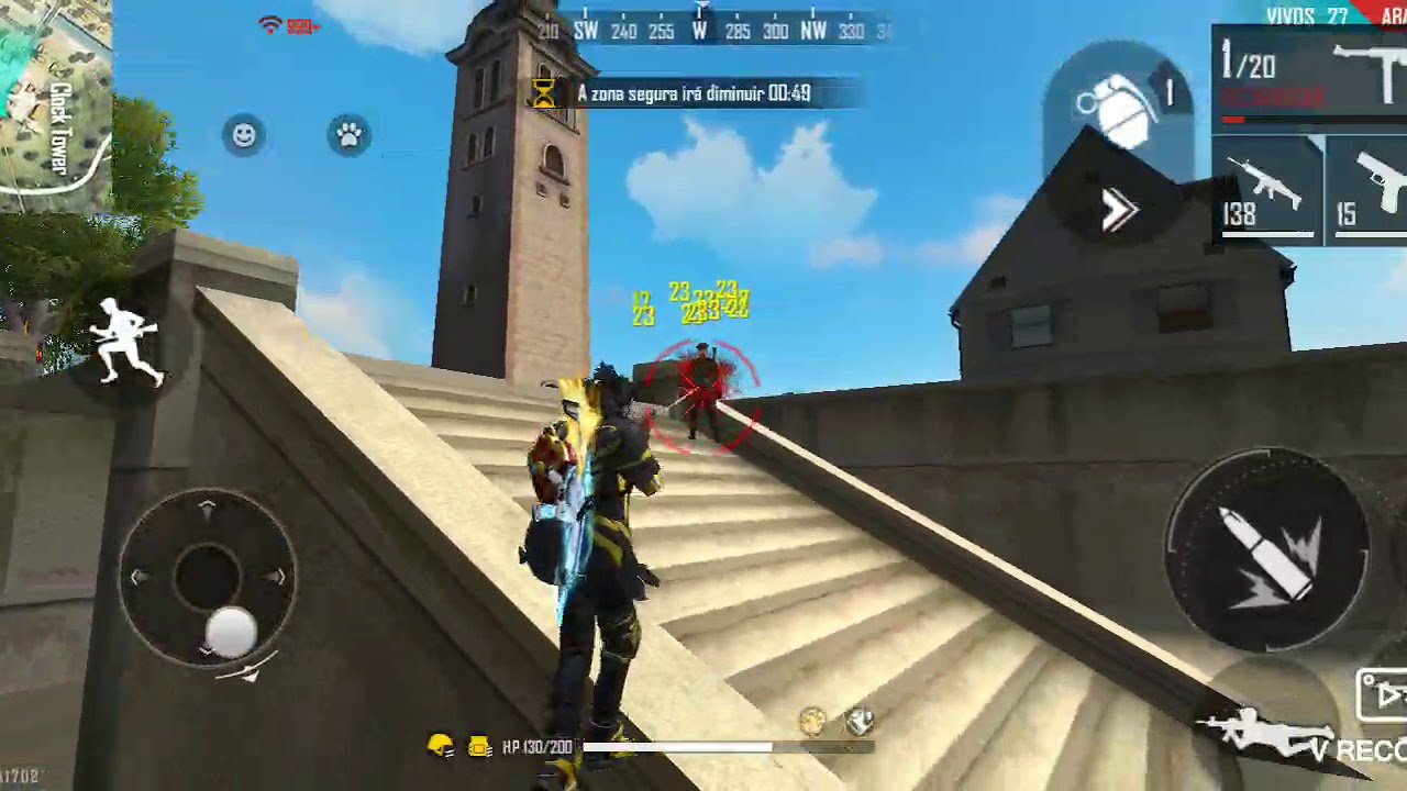 Jogando ranqueada no Free Fire com a primeira partida rack - YouTube