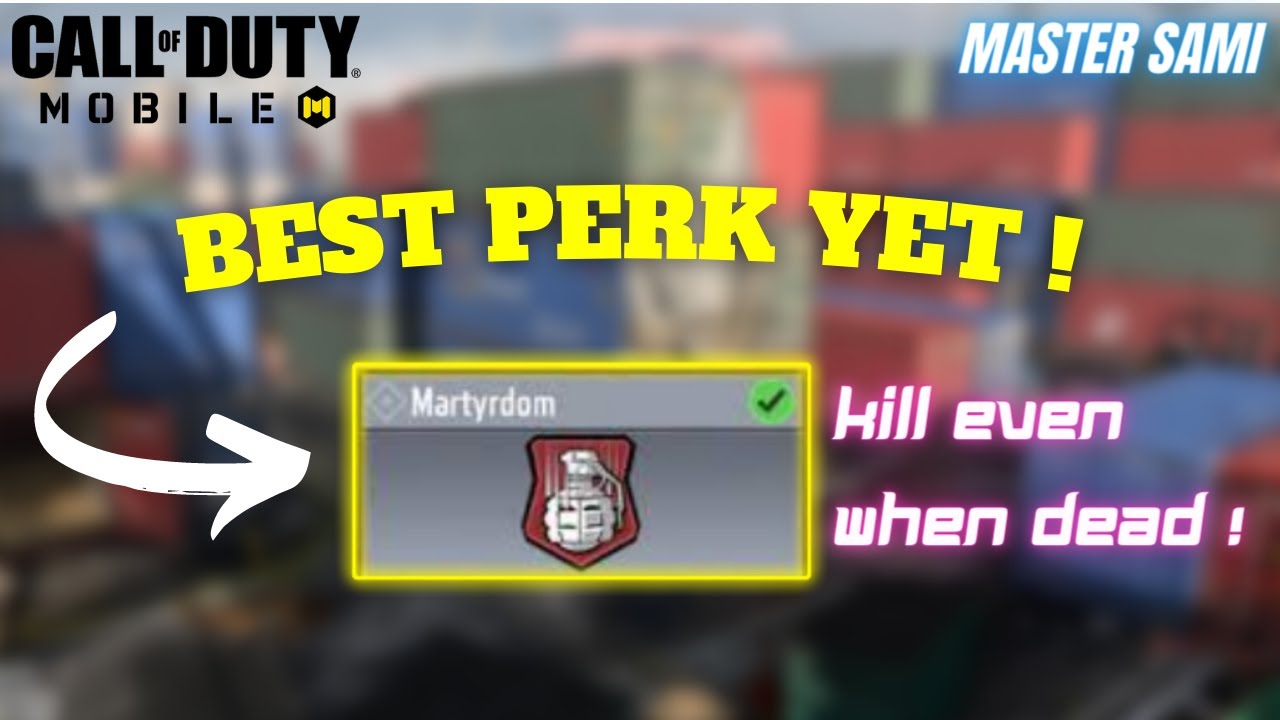This Martyrdom Perk Is Epic In CODM ! - YouTube