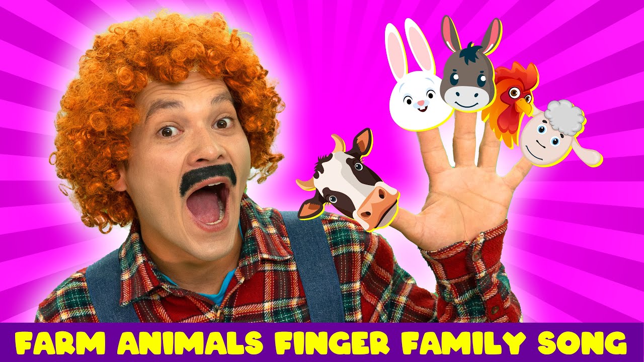 Farm Animals Finger Family | Nursery Rhymes | Farm Animal Songs ...