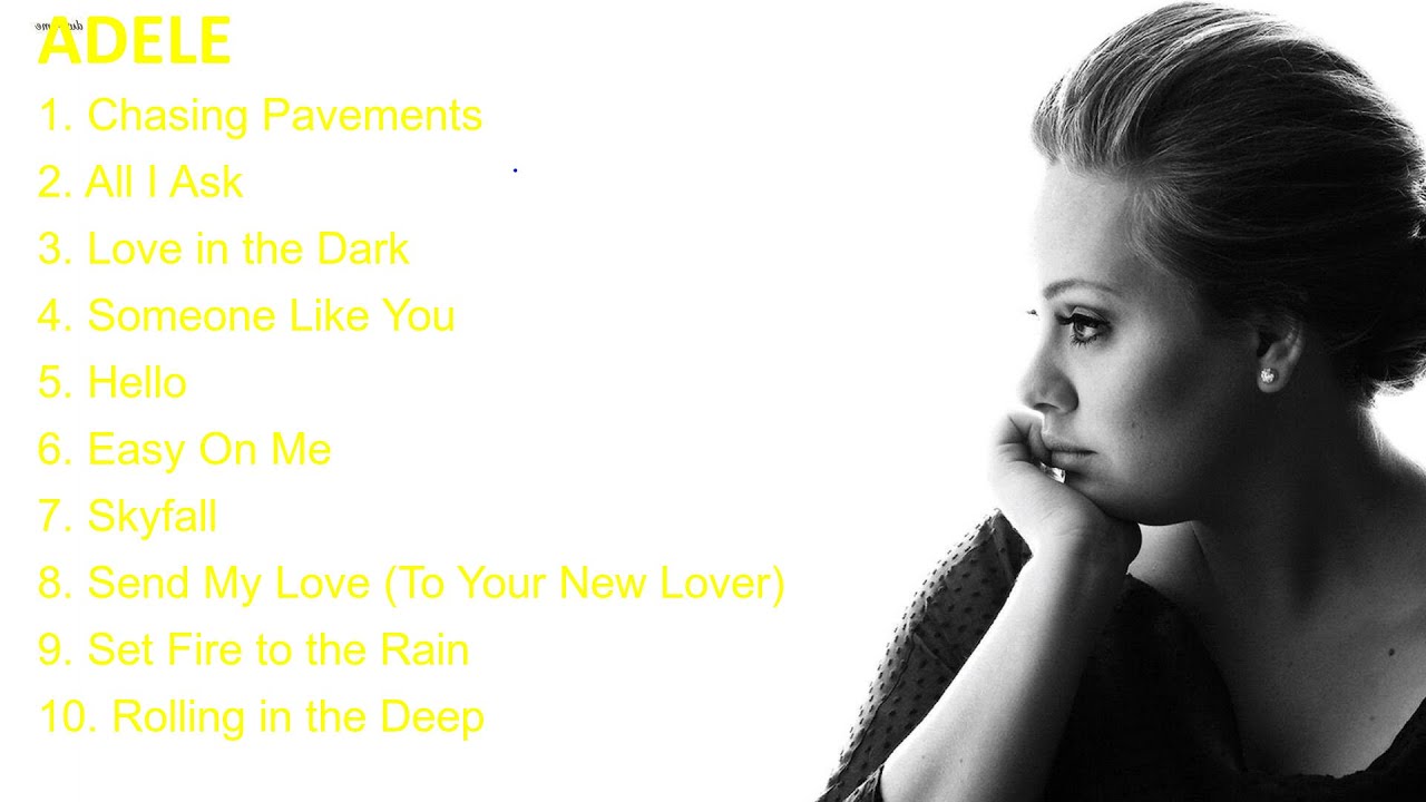 Adele Top 10 Best Songs - Greatest Hits - Full Album - YouTube
