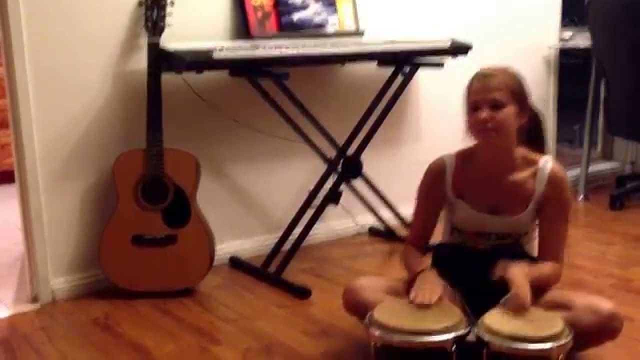Having fun on the bongo drums :) - YouTube