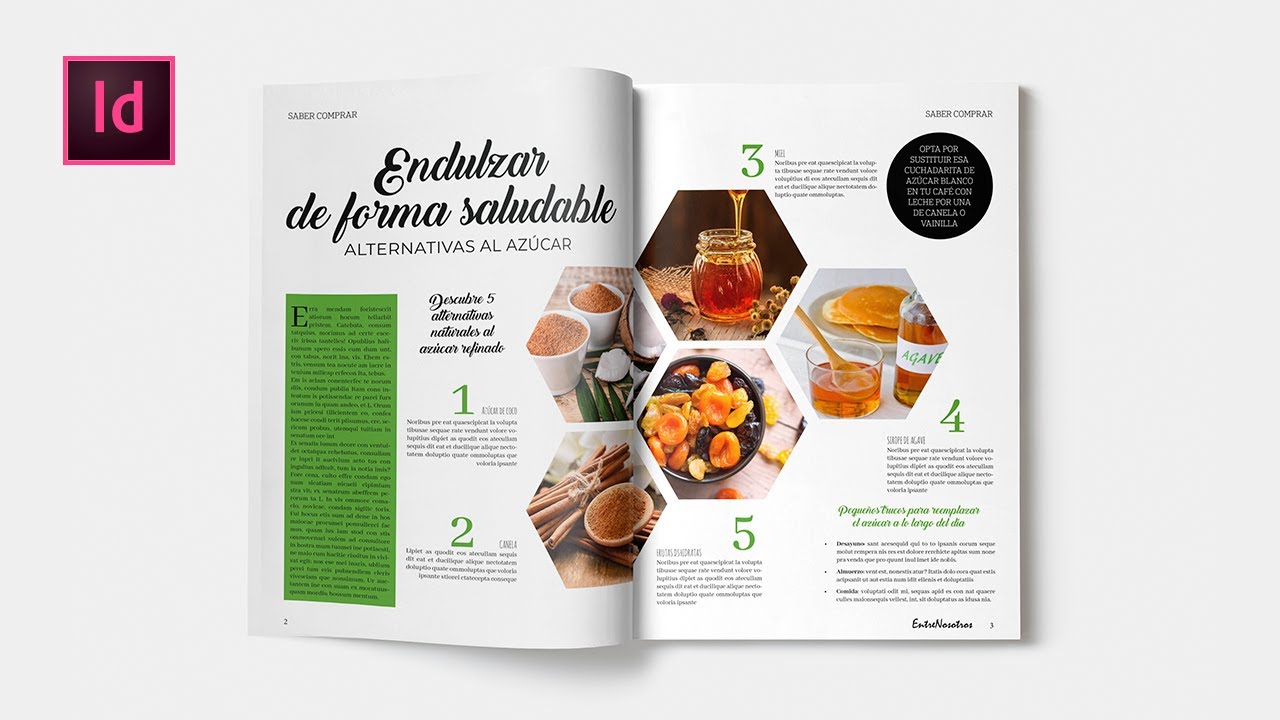 Cómo hacer una Doble Página de una Revista en Adobe Indesign - YouTube