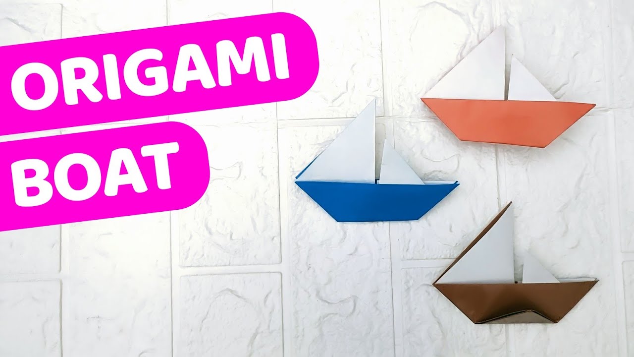 How To Make Origami Boat With Square Paper Step By Step - YouTube