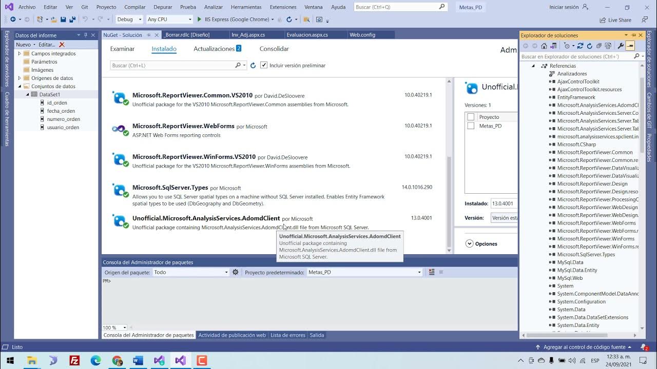 Solución Report Viewer (RDLC) en Visual Studio 2019 - YouTube
