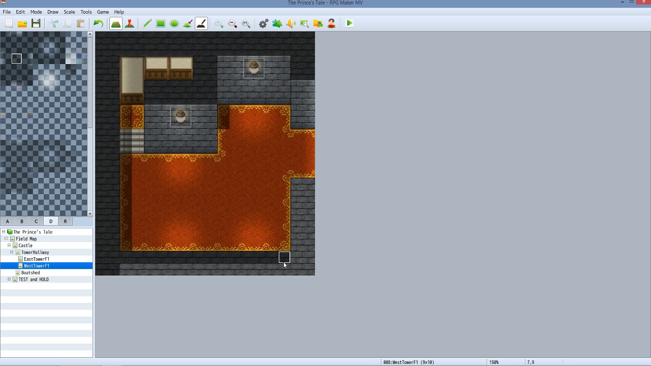 RPG Maker MV Simple Shadow Overlay using tiles NOT parallax - YouTube