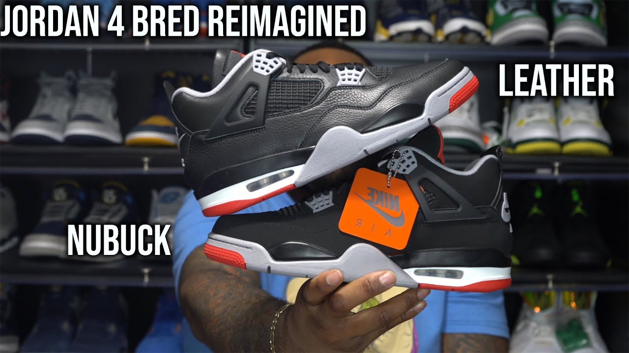 FIRST LOOK: AIR JORDAN 4 BRED REIMAGINED SNEAKER REVIEW! - YouTube