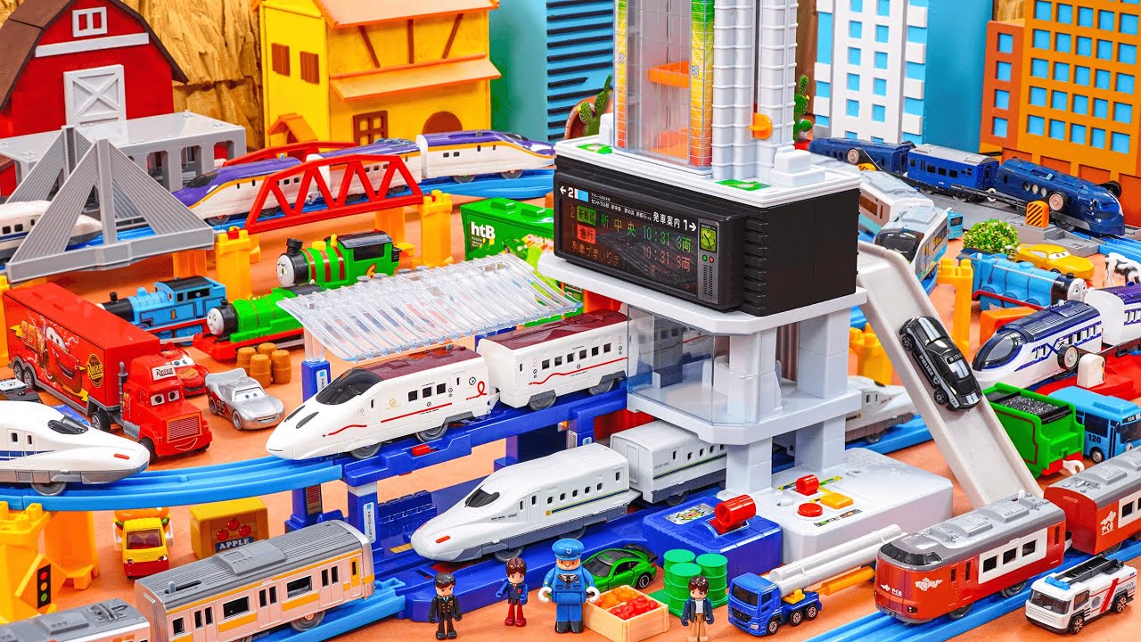 Plarail Shinkansen ☆ Construction Large 2-Level Station Grand Dome ...