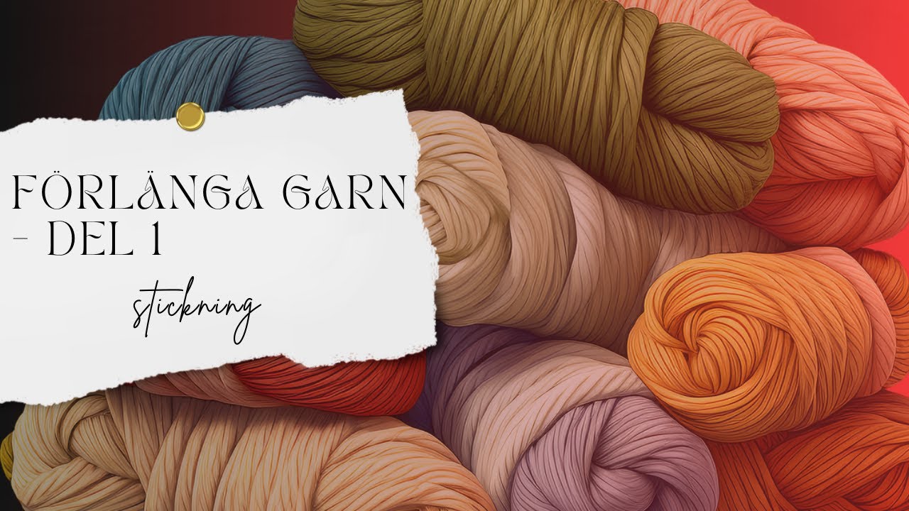 Förlänga garn - tutorial - YouTube