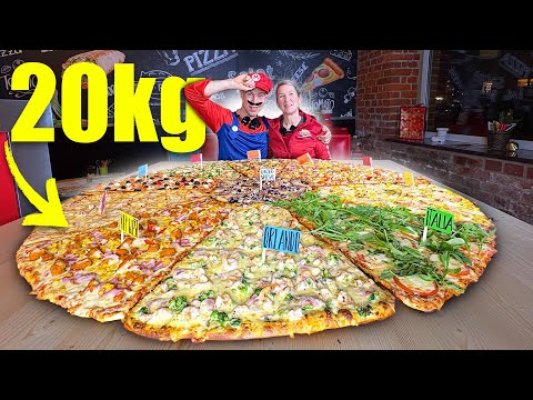 20 KG'LIK MEGA PİZZA! 🍕😱 İki adayı da yenebilir miyim? 🔥