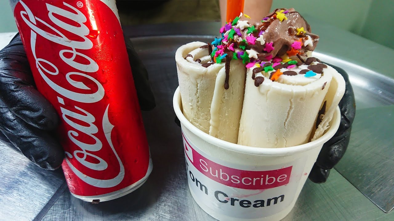 Most Creative - Coca-Cola Ice Cream Rolls | ASMR Tingles with Tapping ...