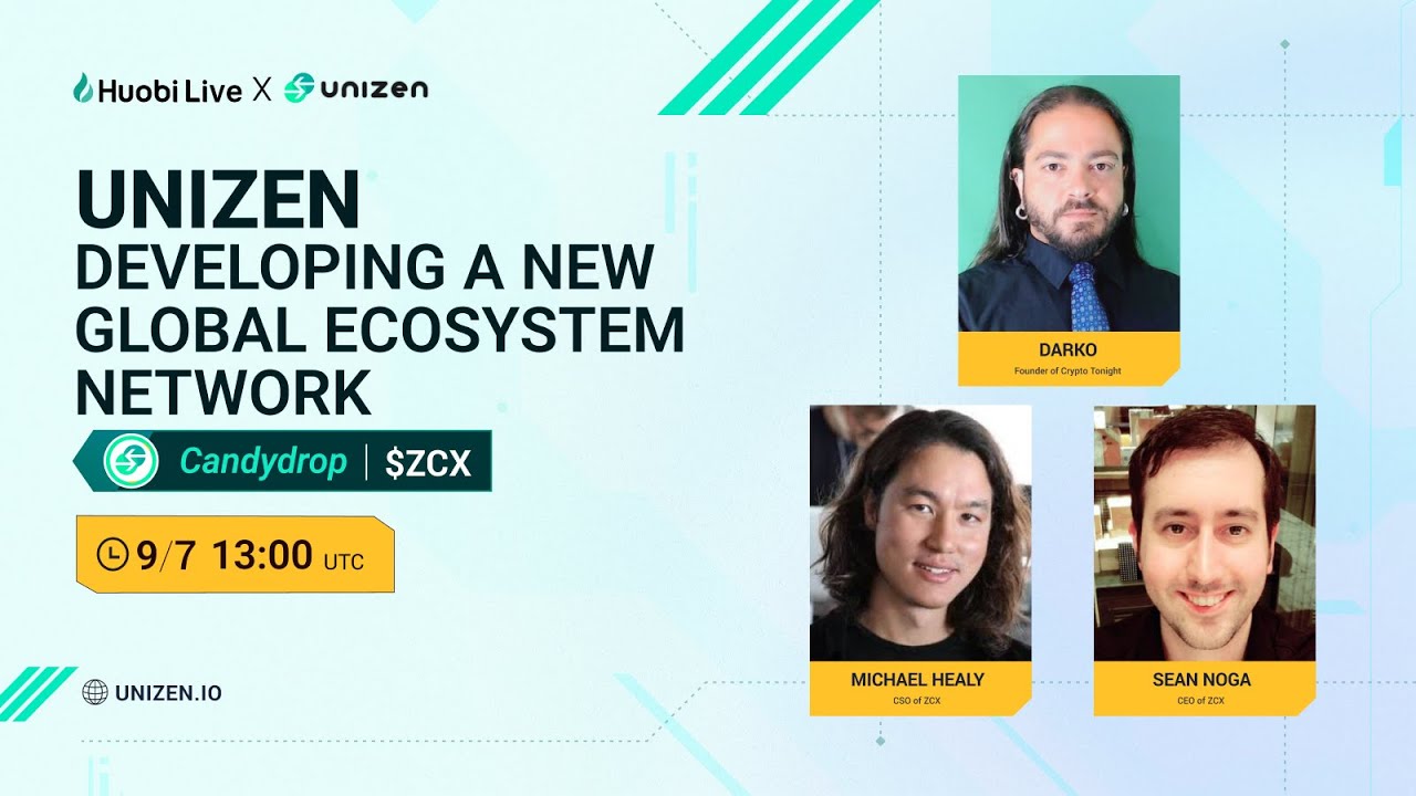 Huobi Live - Airdrop | $ZCX Unizen Ecosystem Network - YouTube