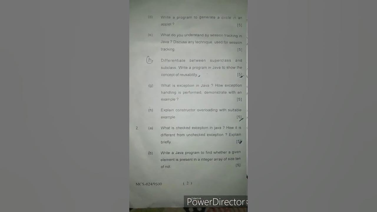 IGNOU BCA/MCA MCS-024 JAVA QUESTION PAPER DECEMBER 2019 |BCA SEMESTER-4 ...