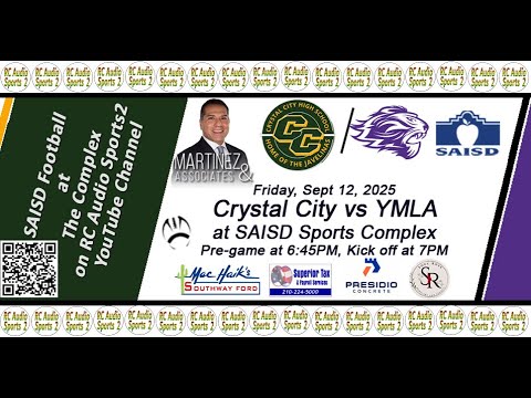 Football: Crystal City vs YMLA at SAISD Sports Complex (09/12/25) - YouTube