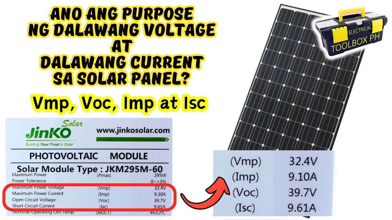 Vmp, Voc, Imp at Isc. Ano ang gagamitin para harvest at sa mga Breaker ...
