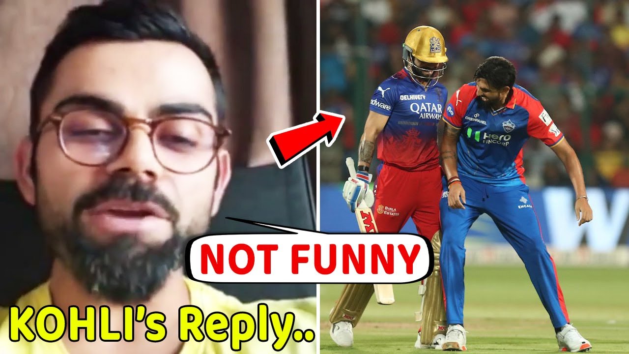 Virat Kohli's Reply reaction on social media on Ishant Sharma Push incident on rcb vs dc - YouTube