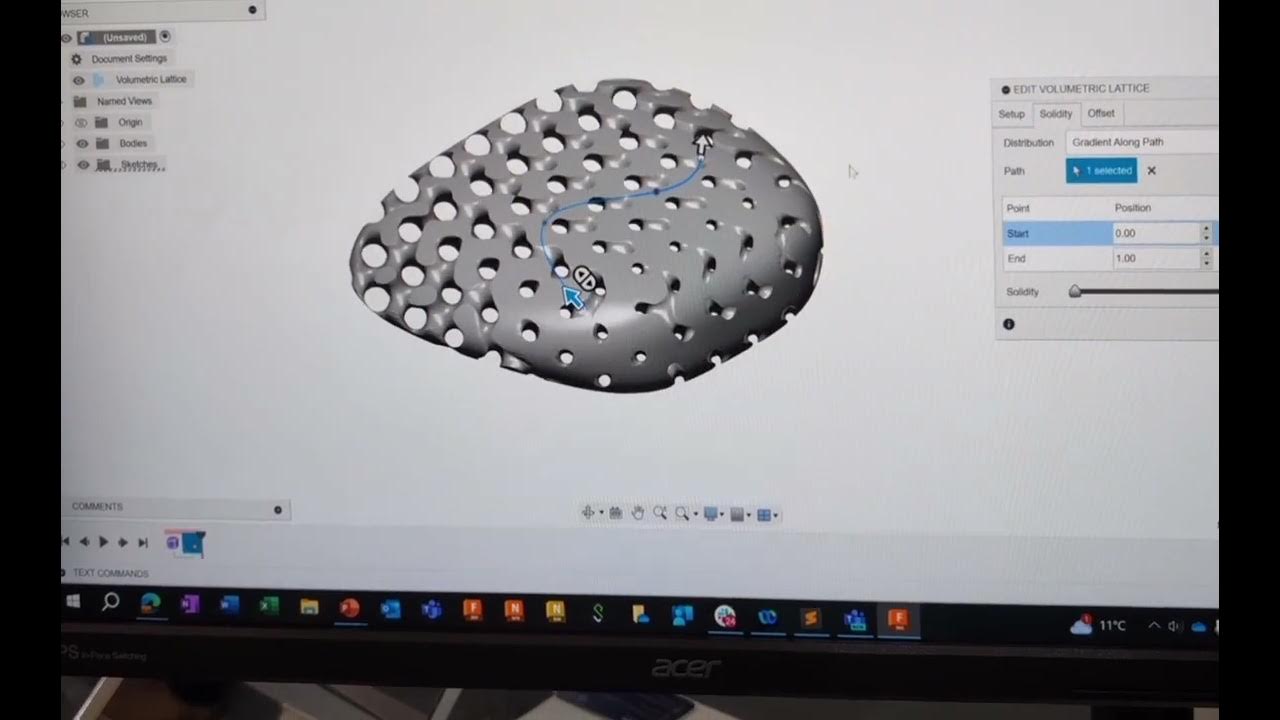 How to create gyroid gradients in Autodesk Fusion360 (Formnext 2023, Autodesk booth) - YouTube