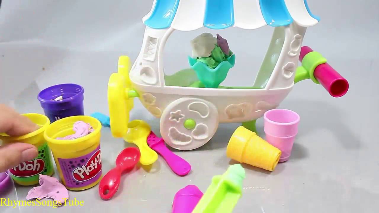 Play Doh Toys - Ice Cream Sundae Cart Playset For Kids - YouTube