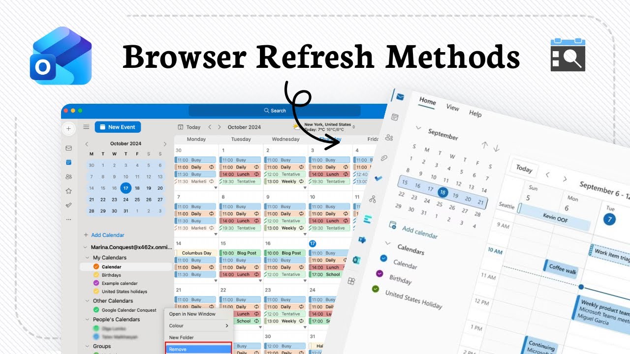 How to refresh Outlook Calendar (Manual Synchronization) - YouTube