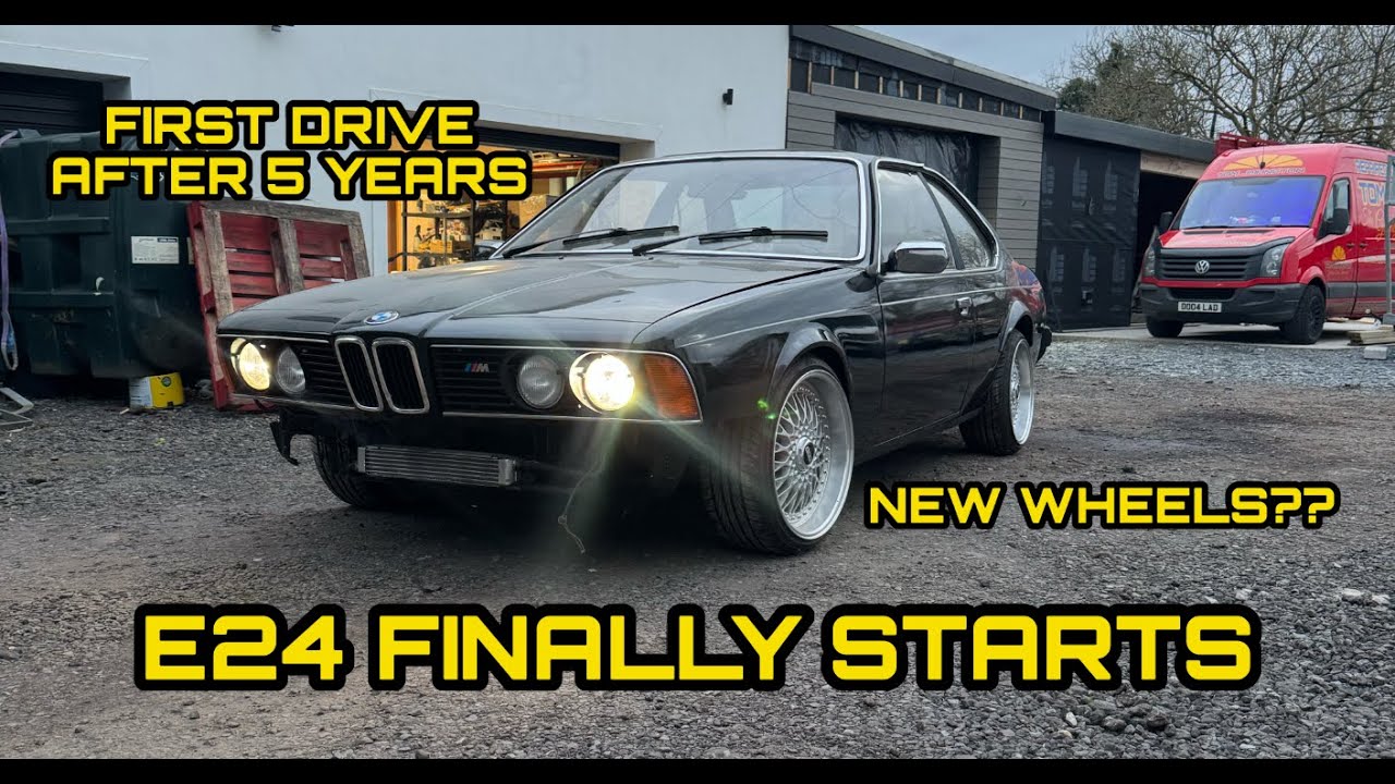 FIRST START IN 5 YEARS!! & NEW WHEELS! 633CSI BMW 1979 - YouTube