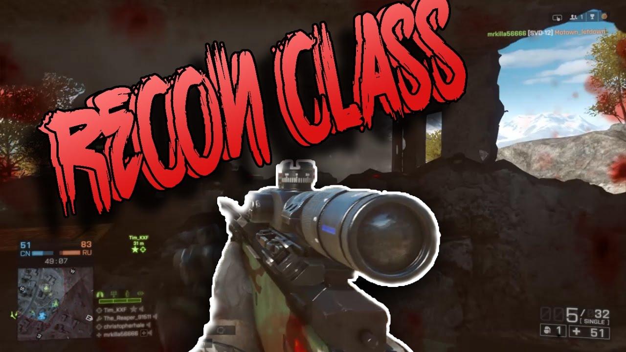 Battle Field 4 | RECON CLASS SETUP - YouTube
