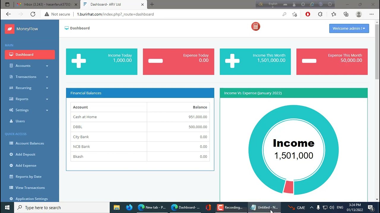 Income Expense Management Software - YouTube