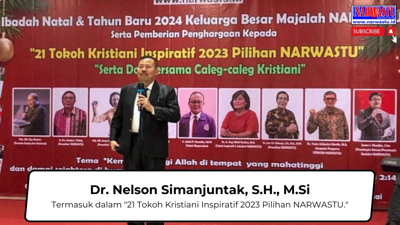 Dr. Nelson Simanjuntak, S.H. Tokoh Kristiani Inspiratif 2023 Pilihan ...