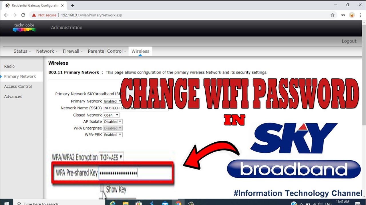 How To Change Sky Broadband Wi Fi Password YouTube How To Change Sky Broadband Wi Fi Password YouTube