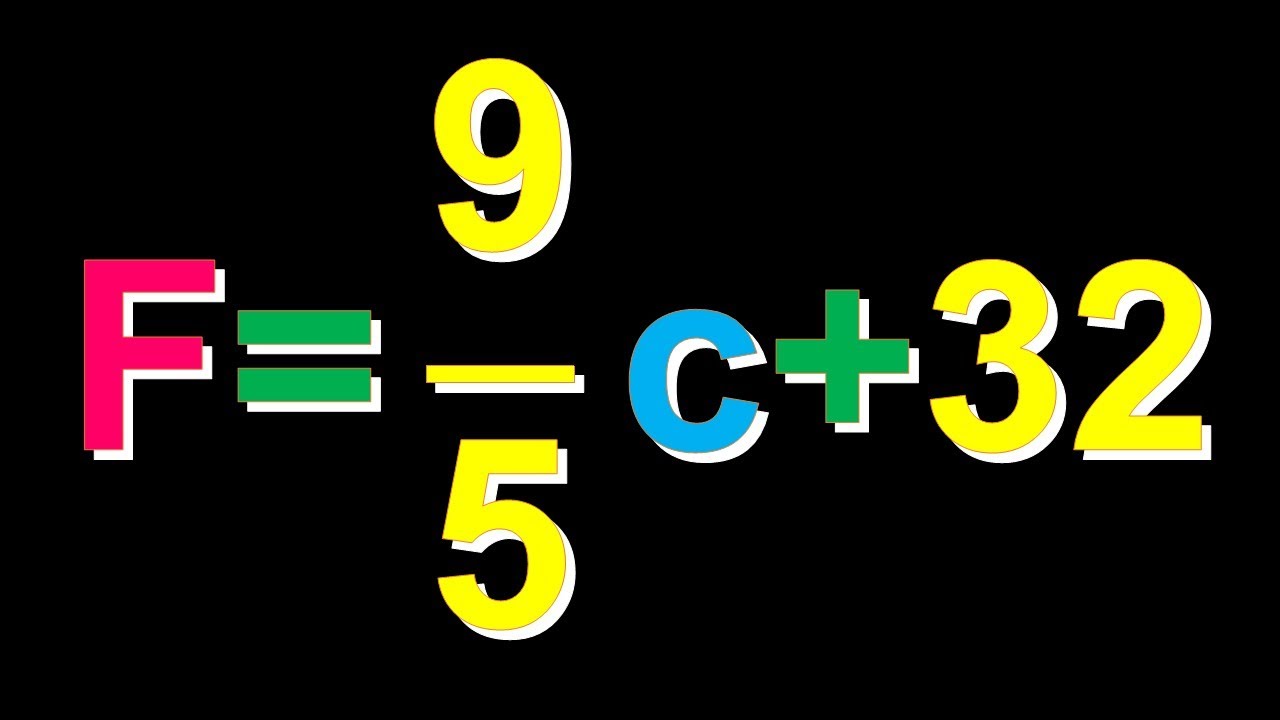 How To Solve F 9 5C 32 For C Temperature Conversion Equation YouTube